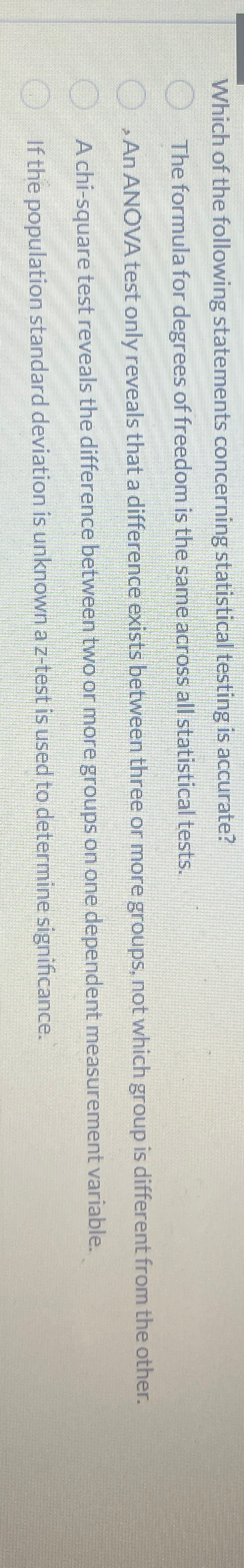 Solved Which of the following statements concerning | Chegg.com