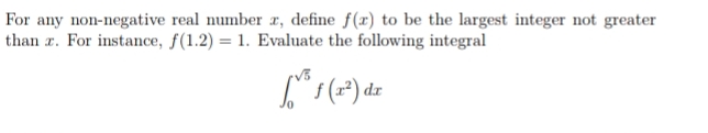 Solved For any non-negative real number x, ﻿define f(x) ﻿to | Chegg.com