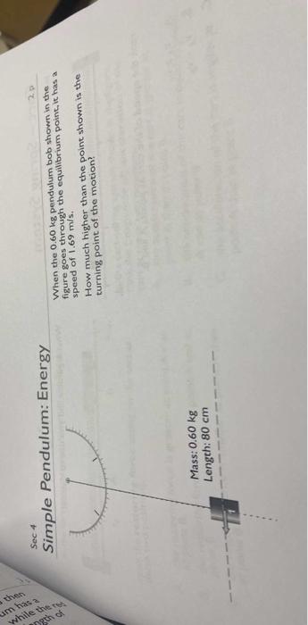 Solved Sec2 Simple Pendul.... Two pendulums are displaced | Chegg.com