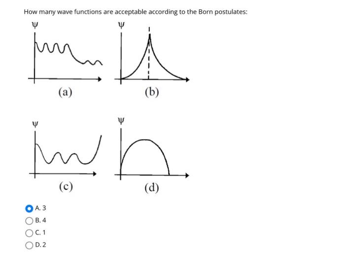 Solved How many wave functions are acceptable according to | Chegg.com