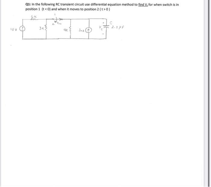 Solved Q2: In the circuit shown below use phasor method to | Chegg.com