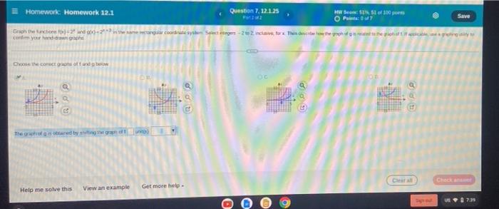Solved Homework: Homework 12.1 Graph the functions fox)=28; | Chegg.com