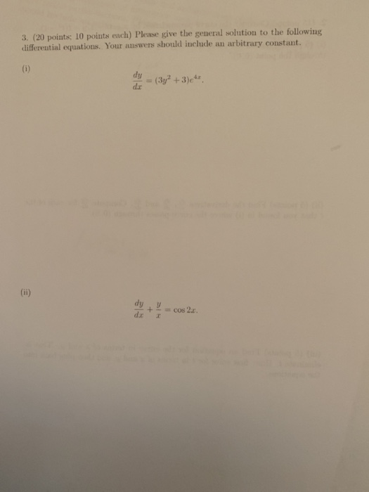 Solved 3. (20 points: 10 points ench) Please give the | Chegg.com