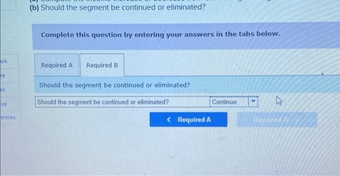 Solved Exercise 10-8 (Algo) Segment elimination LO P4 Marin | Chegg.com