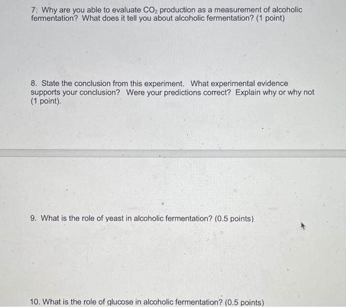 Solved Exercise 6.1 Alcoholic Fermentation In this | Chegg.com