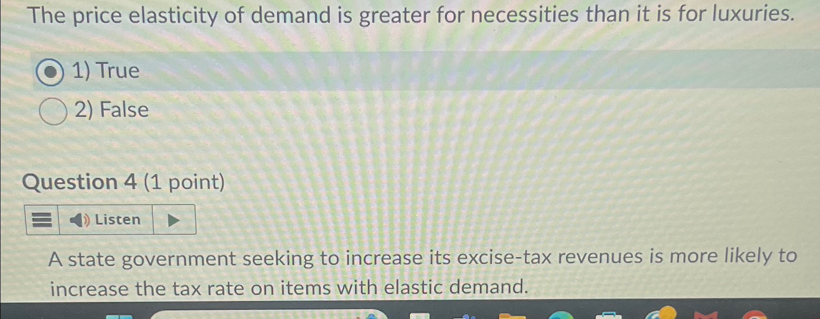 Solved The price elasticity of demand is greater for | Chegg.com