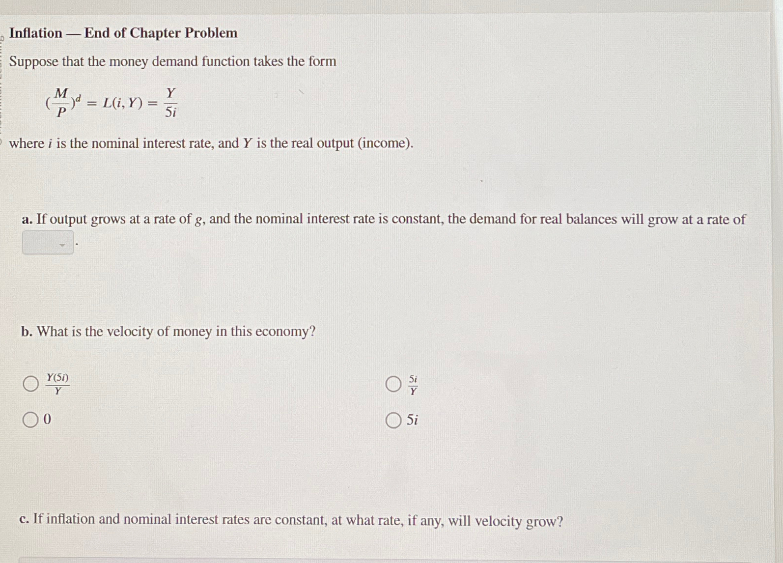 Solved Inflation - ﻿End of Chapter ProblemSuppose that the | Chegg.com