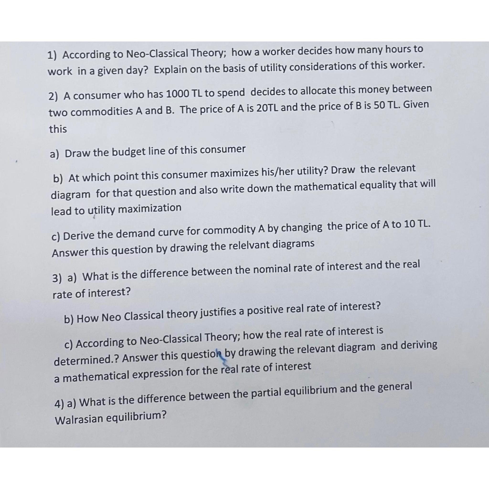 Solved According to Neo-Classical Theory; how a worker | Chegg.com