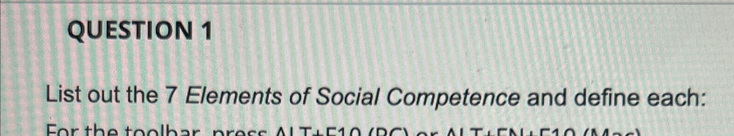 Solved QUESTION 1List out the 7 ﻿Elements of Social | Chegg.com