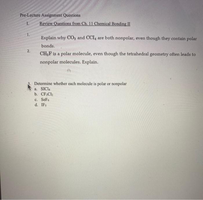Solved Pre-Lecture Assignment Questions 1. Review Questions | Chegg.com
