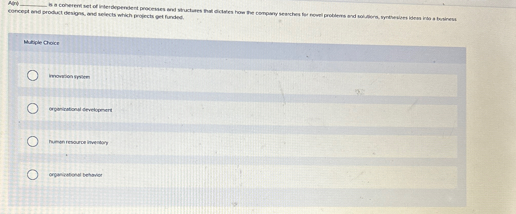 Solved A(n) q, - ﻿is a coherent set of interdependent | Chegg.com