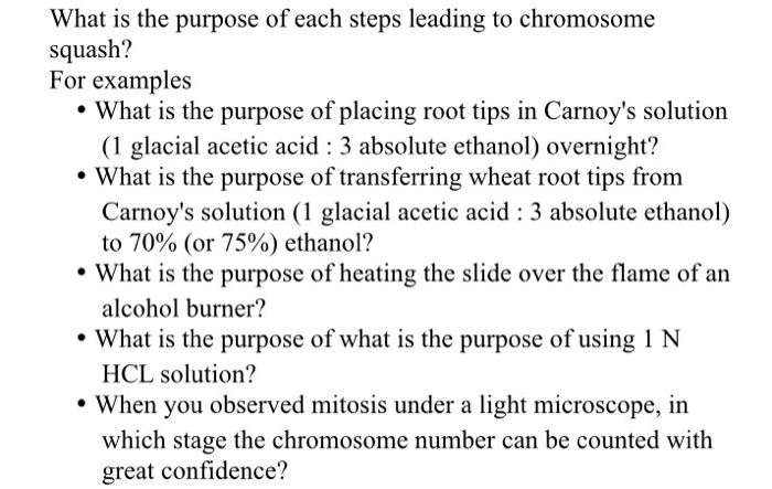 Solved What is the purpose of each steps leading to | Chegg.com