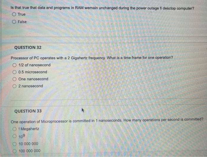 Solved QUESTION 25 Match millisecond microsecond nanosecond | Chegg.com