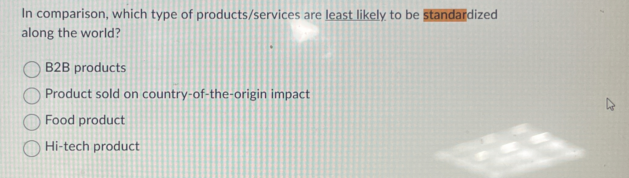 Solved In comparison, which type of products/services are | Chegg.com