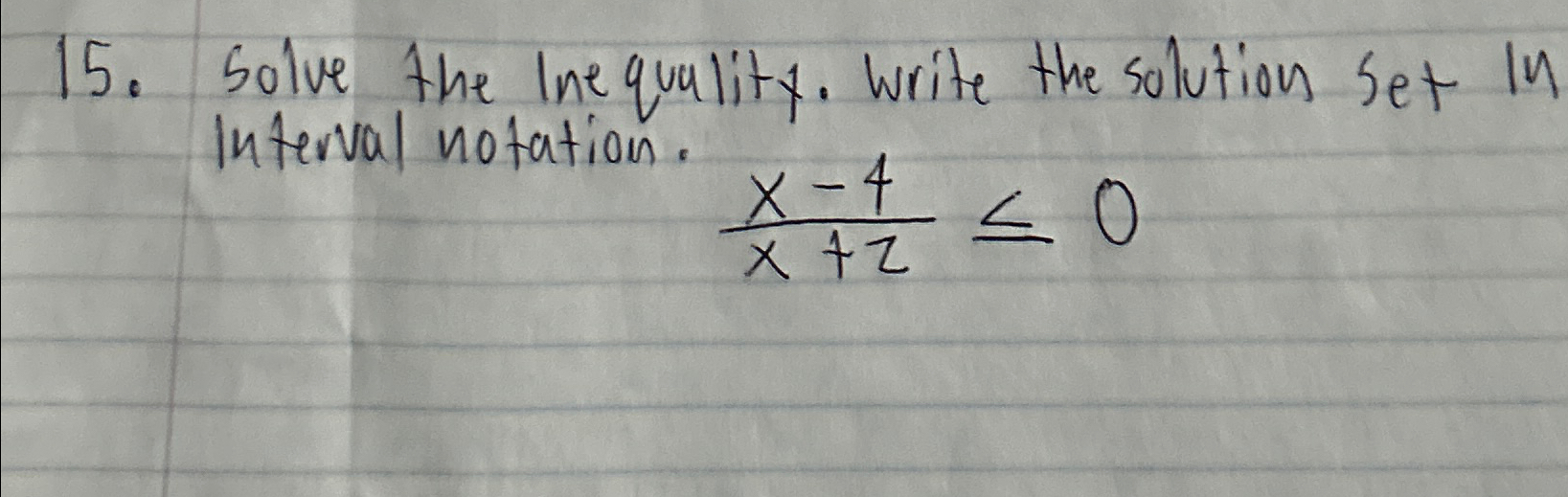 Solved Solve the Inequality. Write the solution set in | Chegg.com