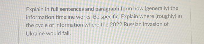 Explain in full sentences and paragraph form how | Chegg.com