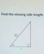 Solved Find the missing side length. | Chegg.com