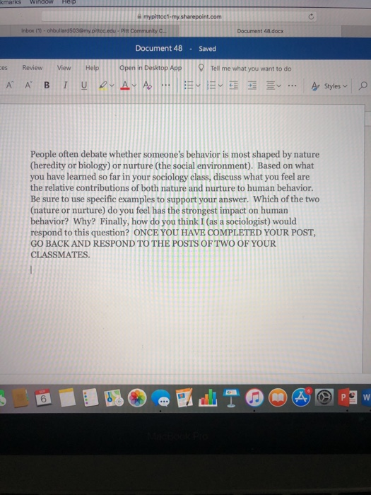 Solved kmarks Window Help mypittce1-my.sharepoint.com Inbox | Chegg.com