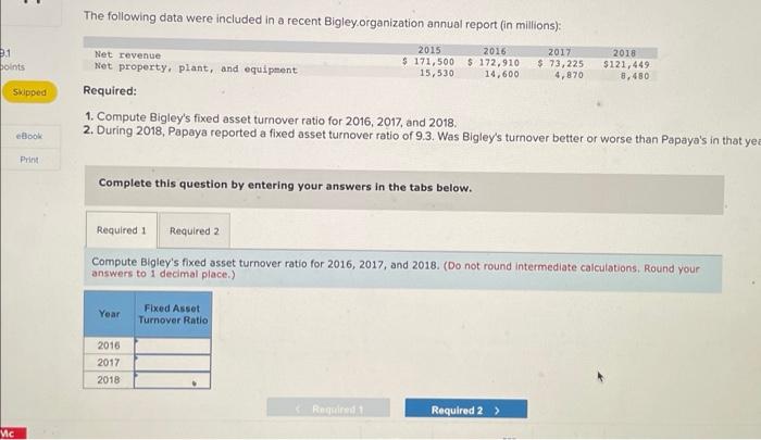 Solved The following data were included in a recent | Chegg.com
