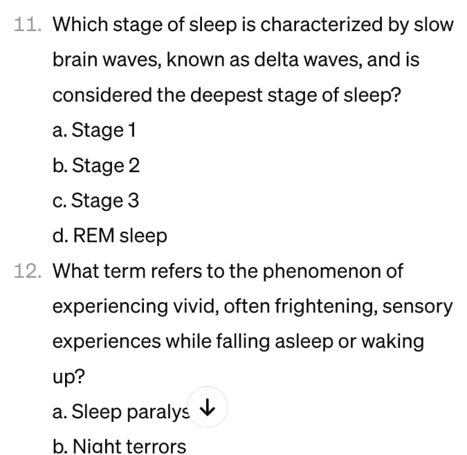 Solved Which stage of sleep is characterized by slow brain | Chegg.com