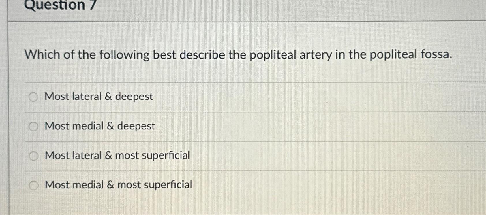 Solved Question 7Which of the following best describe the | Chegg.com