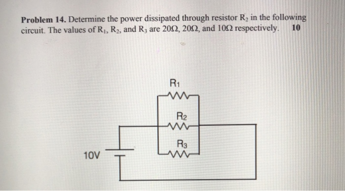 Solved Problem 14. Determine the power dissipated through | Chegg.com