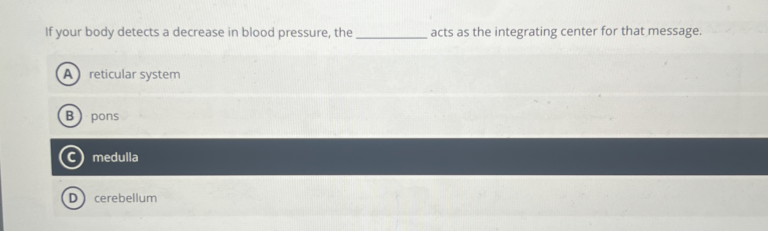 Solved If your body detects a decrease in blood pressure, | Chegg.com