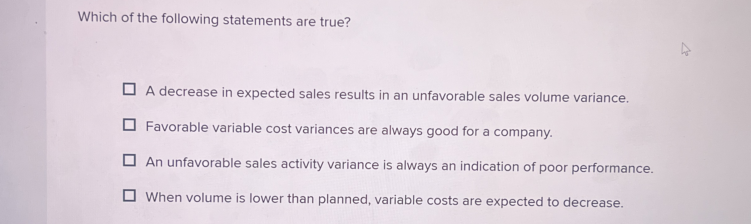 Solved Which of the following statements are true?A decrease | Chegg.com
