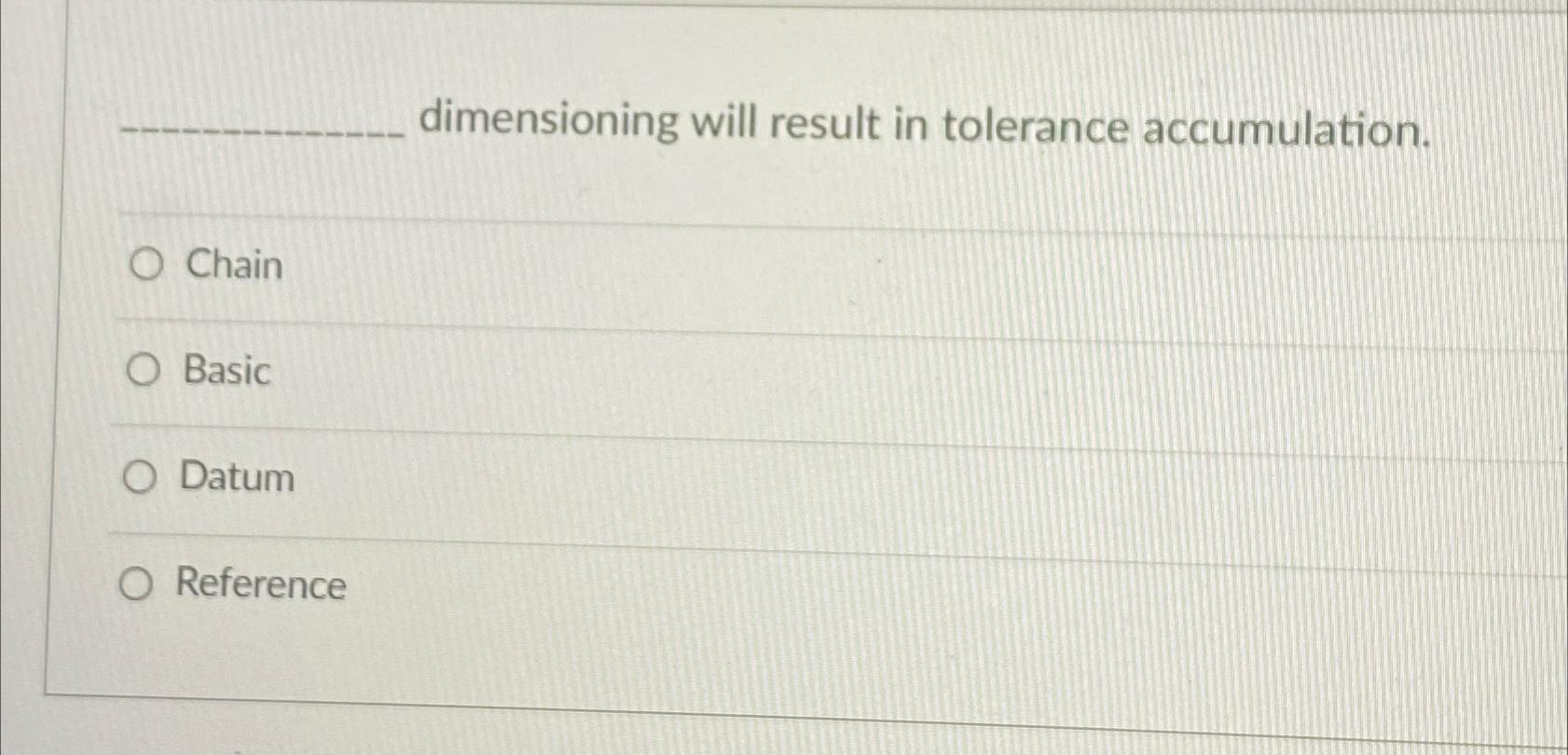 Solved dimensioning will result in tolerance | Chegg.com