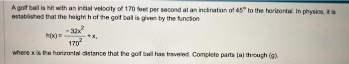 Solved To the nearest 25 feet, how far does the ball travel | Chegg.com