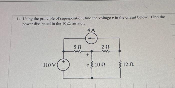 Solved 14. Using the principle of superposition, find the | Chegg.com