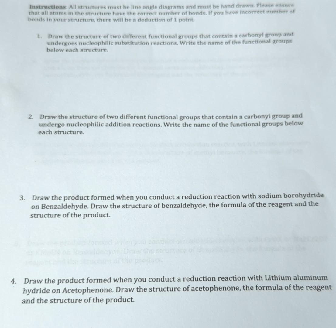 Solved Instructions: All structures must be line angle | Chegg.com