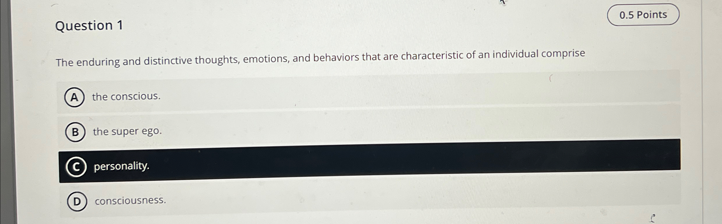 Solved Question 10.5 ﻿PointsThe enduring and distinctive | Chegg.com