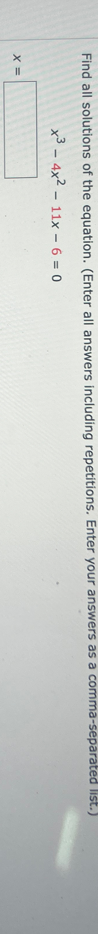 Solved Find all solutions of the equation. (Enter all | Chegg.com