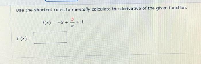 Solved Use the shortcut rules to mentally calculate the | Chegg.com
