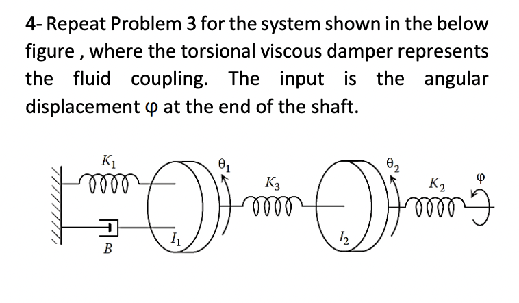 4- ﻿Repeat Problem 3 ﻿for the system shown in the | Chegg.com