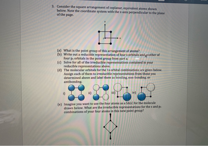 Solved 3. Consider the square arrangement of coplanar, | Chegg.com