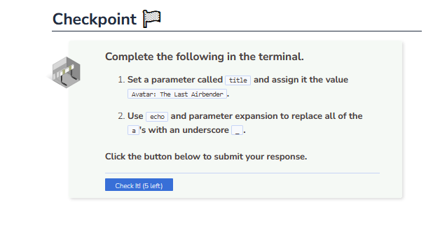 Solved CheckpointComplete the following in the terminal.Set | Chegg.com