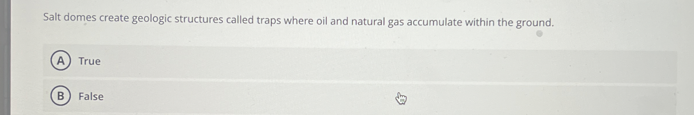 Solved Salt domes create geologic structures called traps | Chegg.com