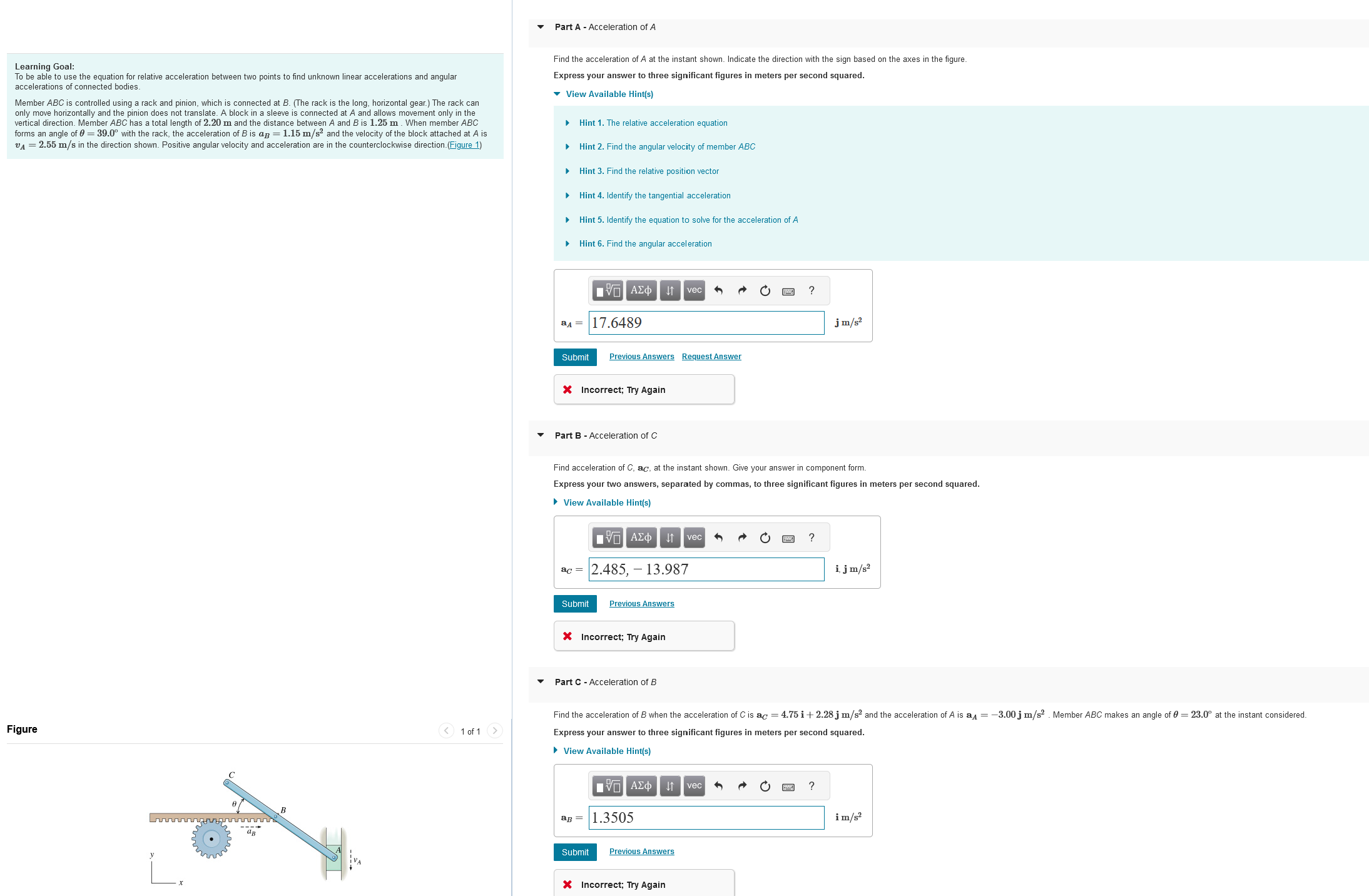 Solved Part A - ﻿Acceleration of ALearning Goal:To be able | Chegg.com