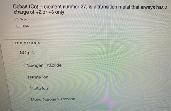 Solved Cobalt (Co) - element number 27, is a transition | Chegg.com