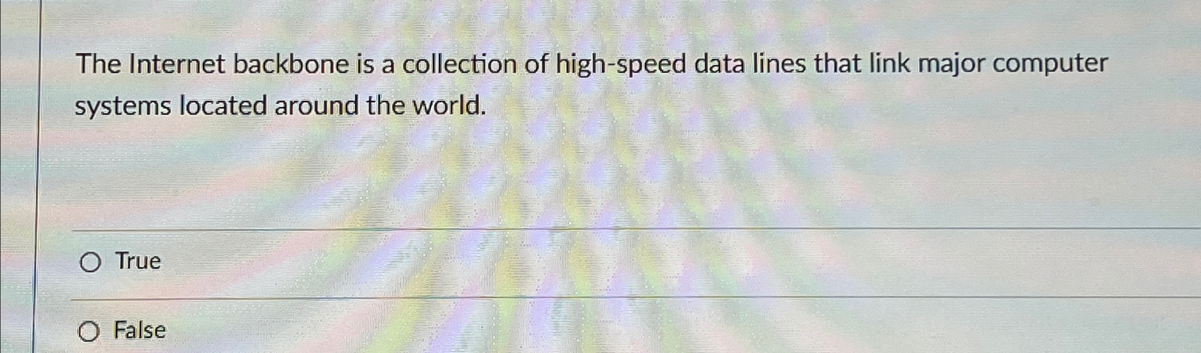 Solved The Internet backbone is a collection of high-speed | Chegg.com