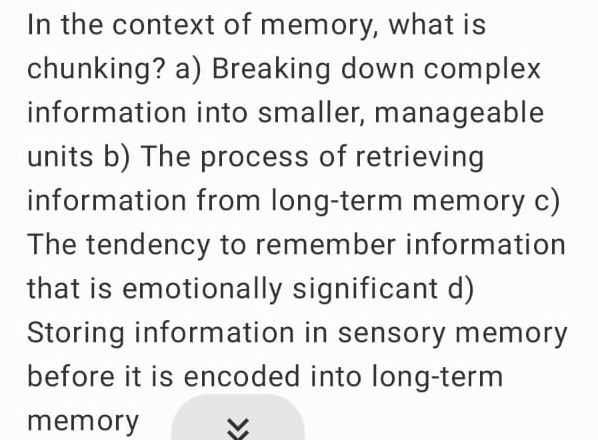 Solved Psychology: In the context of memory, what is | Chegg.com
