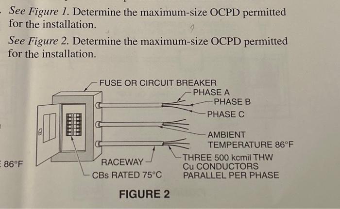 Solved See Figure 1. Determine the maximum-size OCPD | Chegg.com