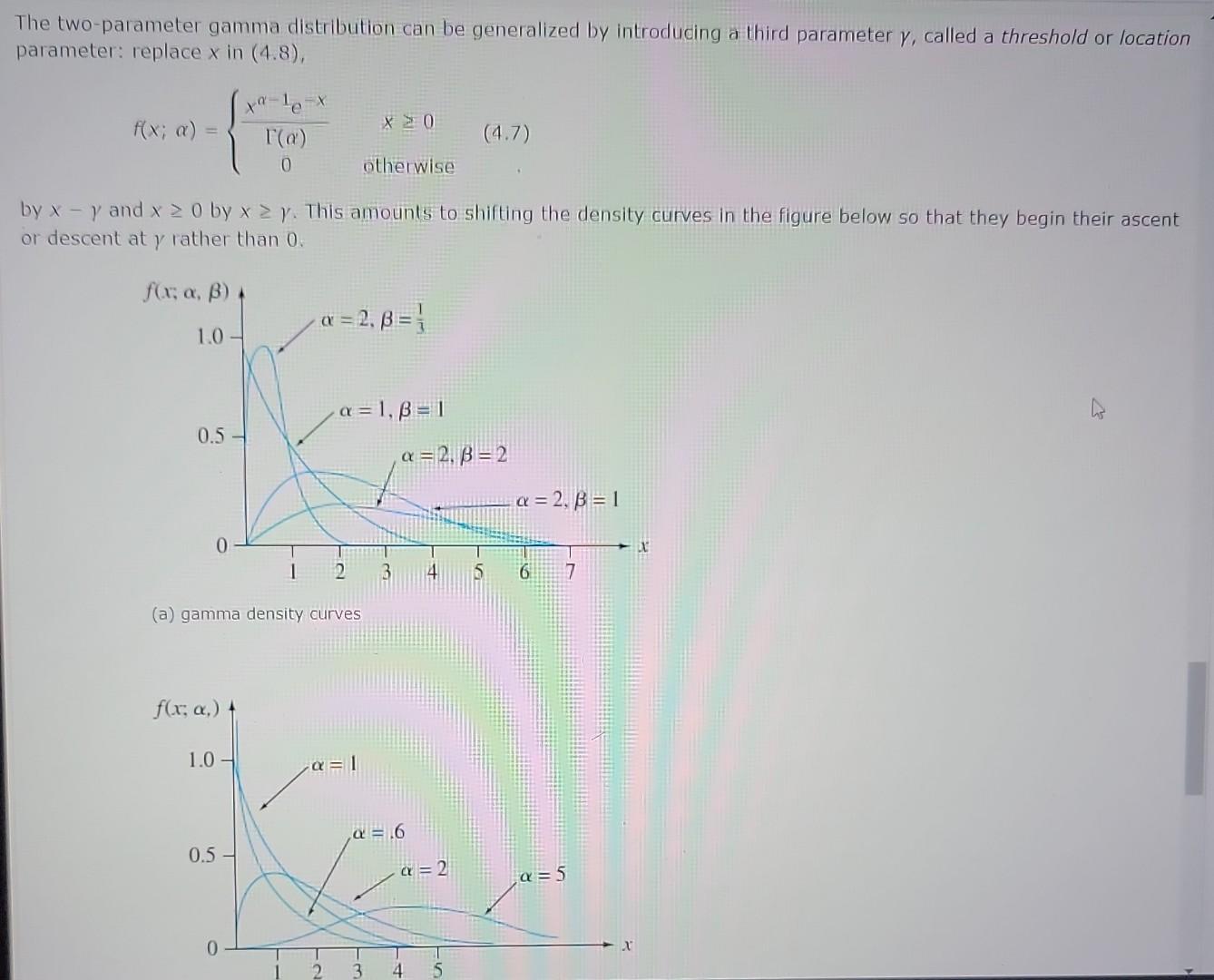 The Two Parameter Gamma Distribution Can Be