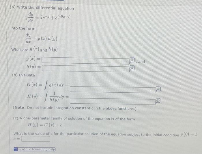 Solved (a) Write the differential equation | Chegg.com