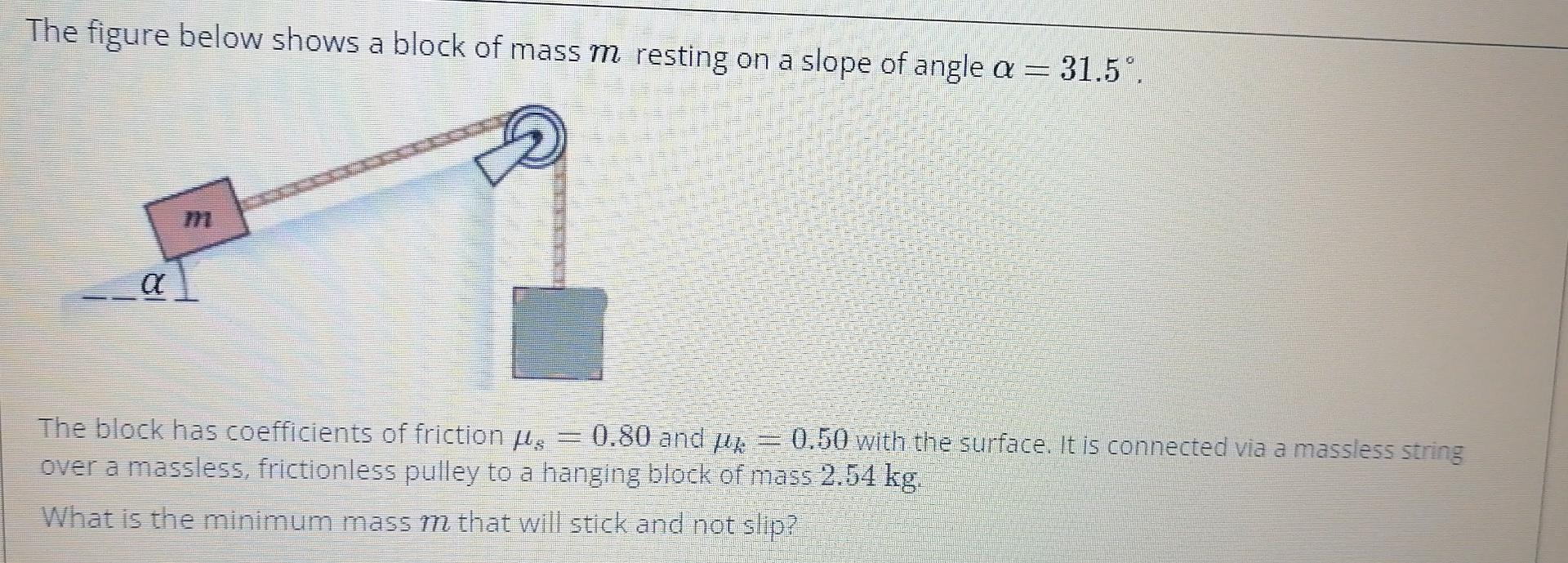 Solved In the figure block A has mass mA=1.45 kg, block B | Chegg.com
