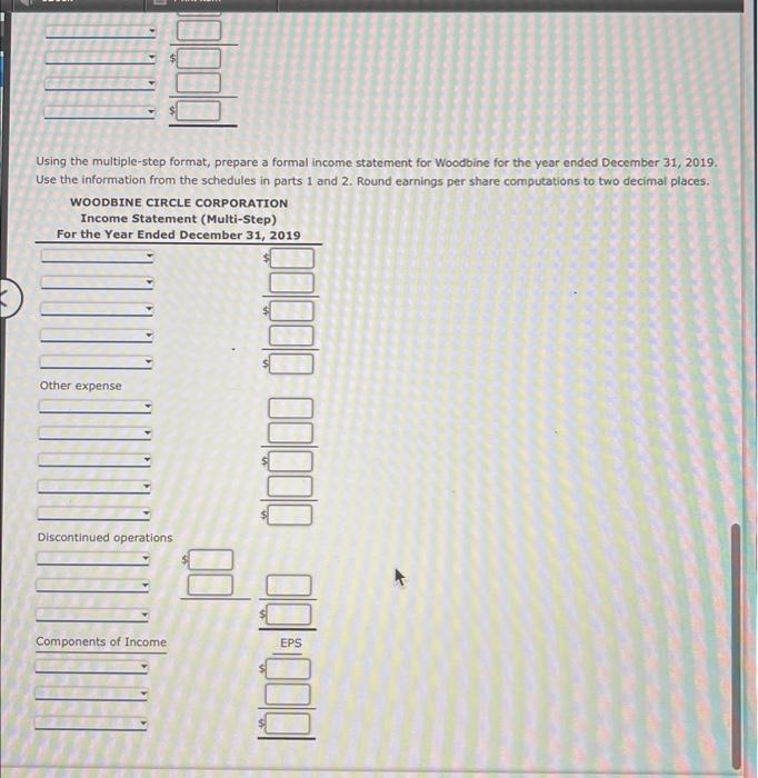 Solved Complex Income Statement The following items were | Chegg.com