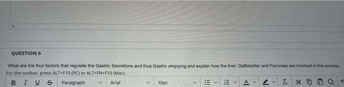 Solved What are the four factors that regulate the Gastric | Chegg.com