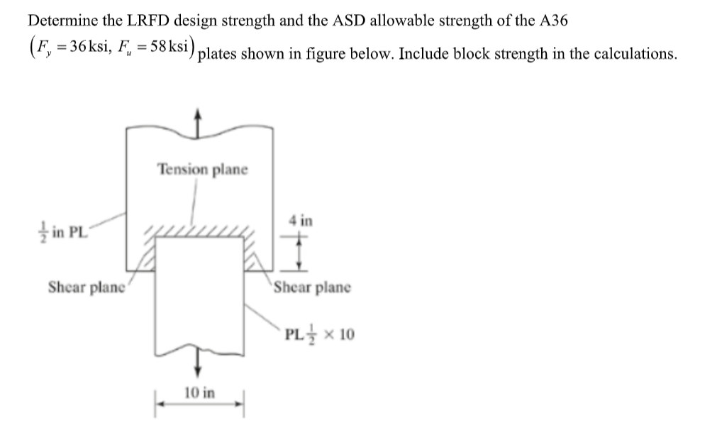 Solved Determine the LRFD design strength and the ASD | Chegg.com